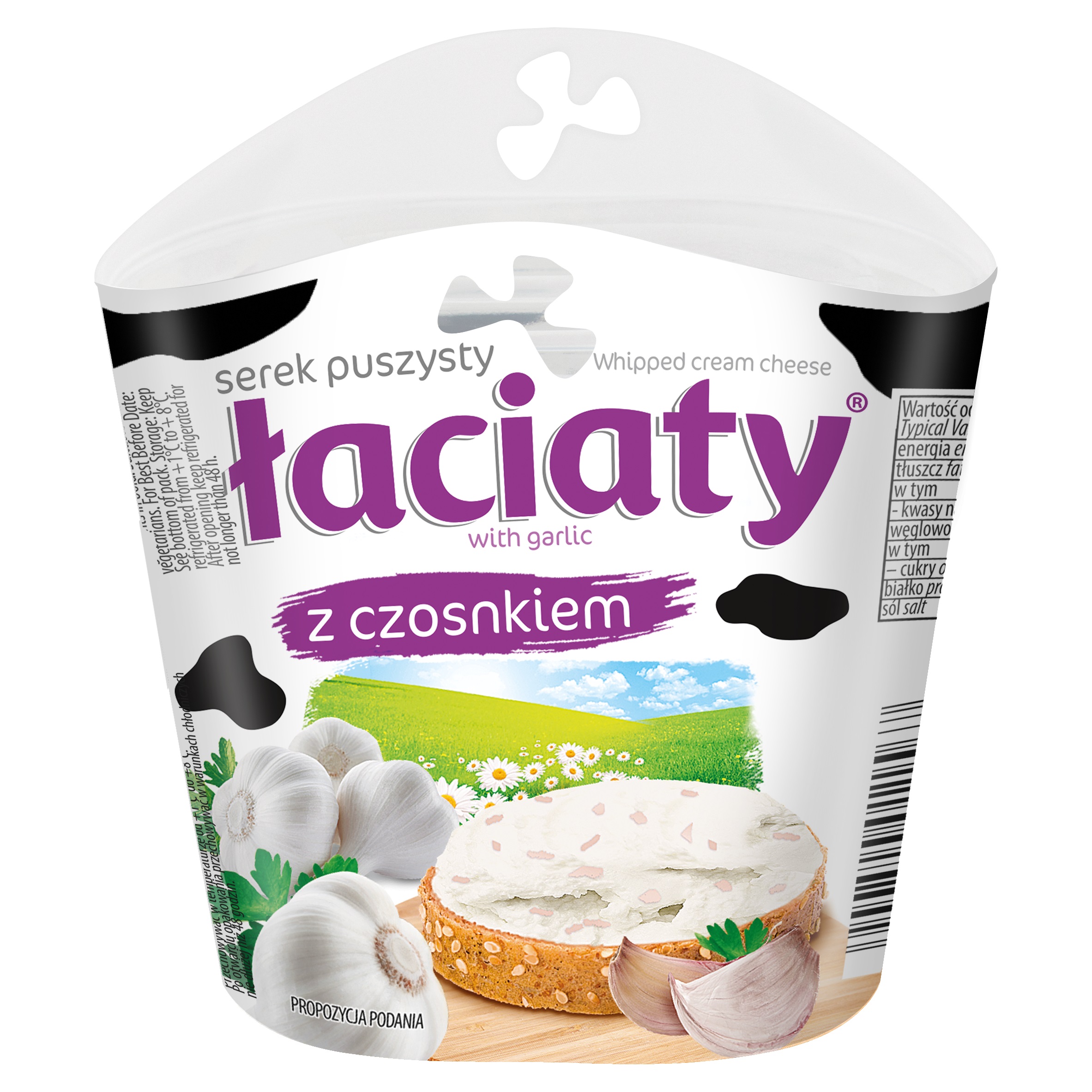 Serek puszysty smietankowy laciaty z czosnkiem 150g / Cheese spread ...